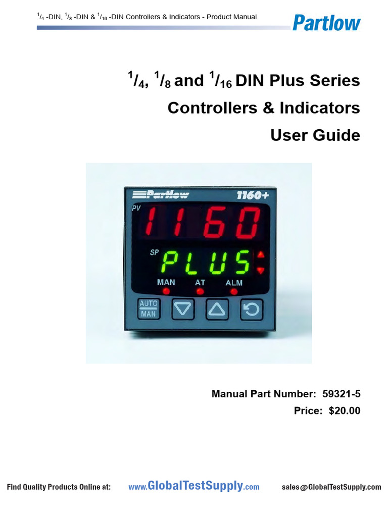 P1160100000-Manual Partlow 1 | PDF | Parameter (Computer Programming) | Electrical Engineering