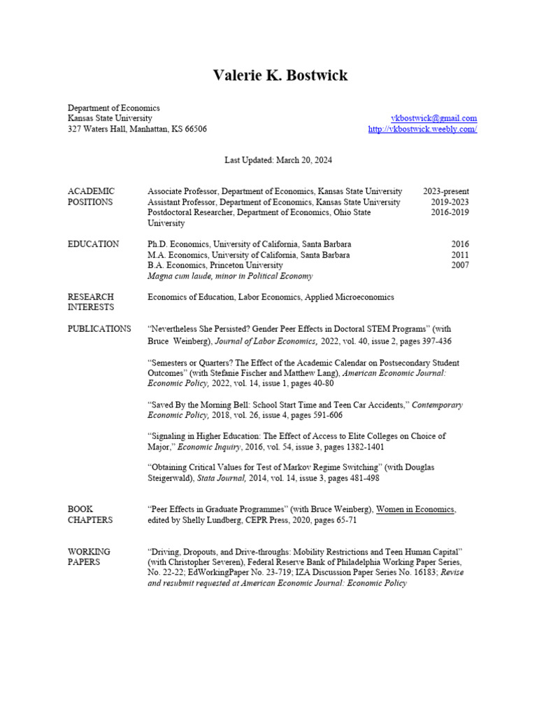 Vkb Cv 2024 Pdf Economics Labour Economics
