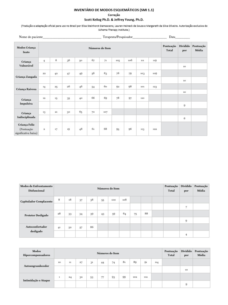 Ficha De Correção Smi Cor Pdf