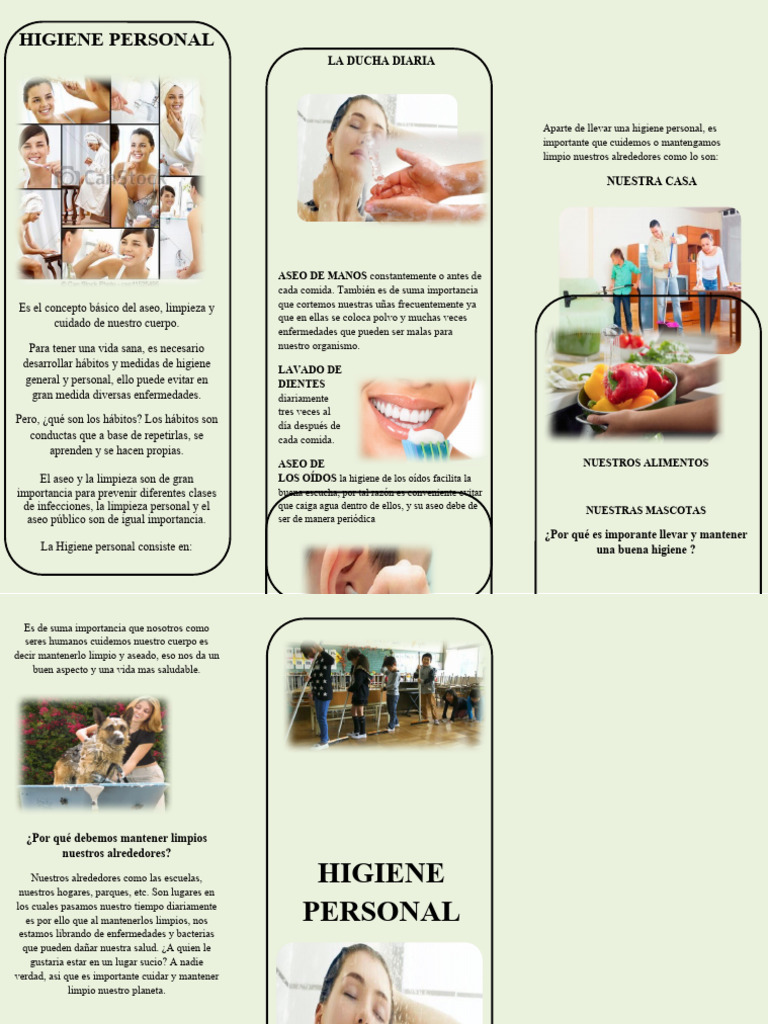Triptico-de-la-Higiene-Personal | PDF | Higiene
