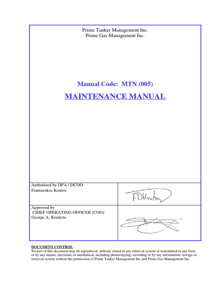 Man MTN 010 | PDF | Ships | Oil Tanker