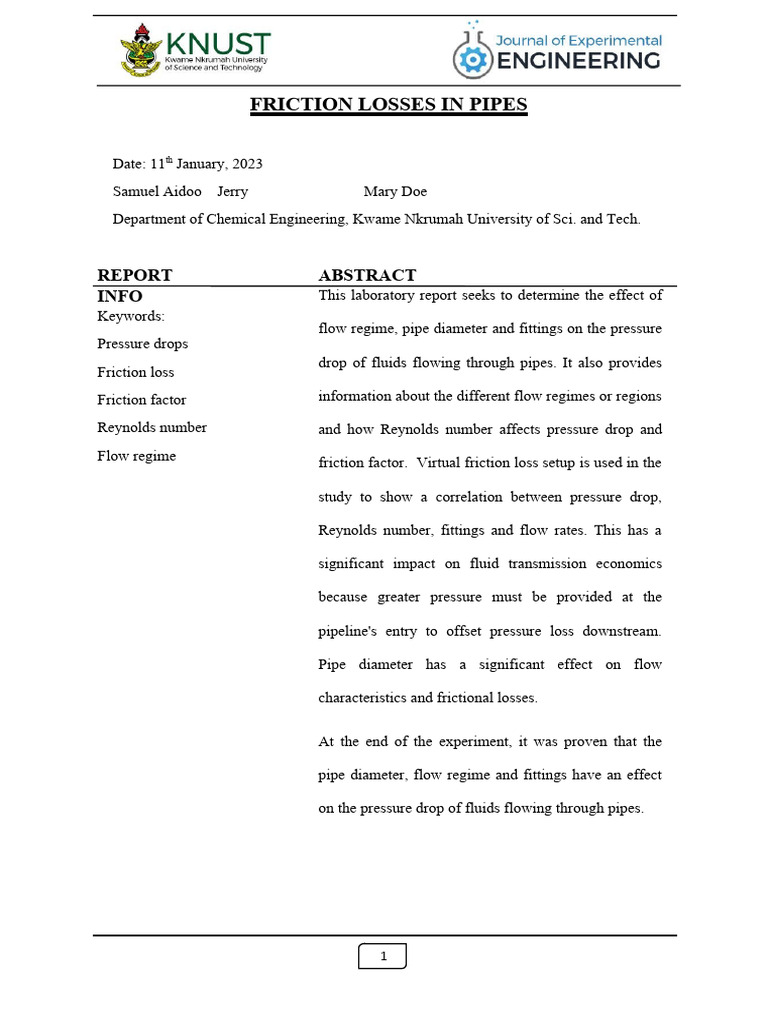 Lab Report 5 | PDF | Reynolds Number | Fluid Dynamics