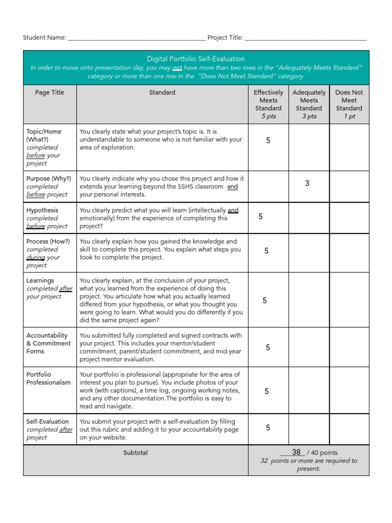 Kami Export - Mia Kim - Senior Project - Digital Portfolio Self-Evaluation 1 | PDF | Experience ...