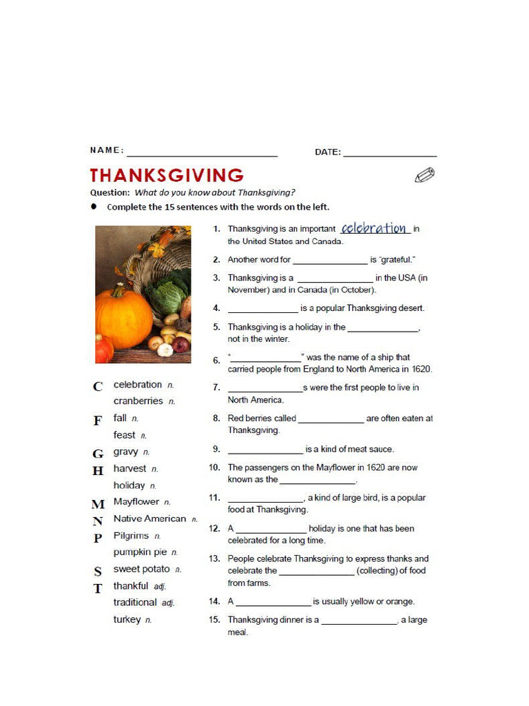 Thanksgiving | PDF