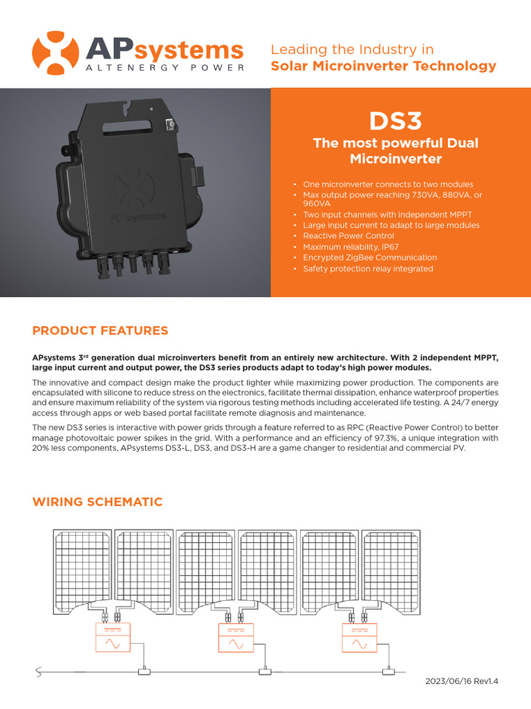 APsystems Microinverter DS3 L DS3 DS3 H For Tunisia Datasheet - Rev1.4 ...