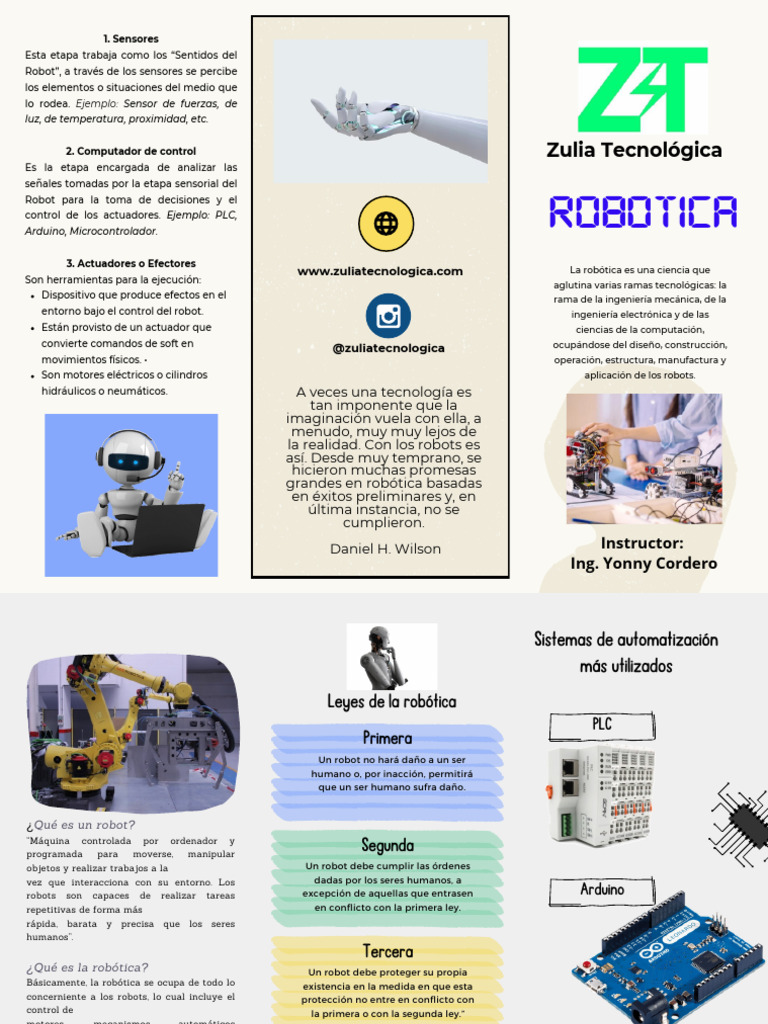 Folleto Tríptico robotica | PDF | Robot | Robótica