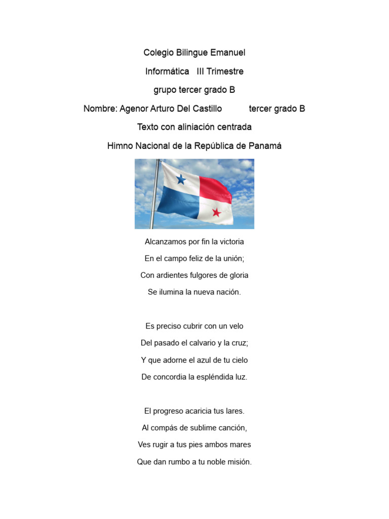 Himno Nacional de Informatica | PDF | Poesía