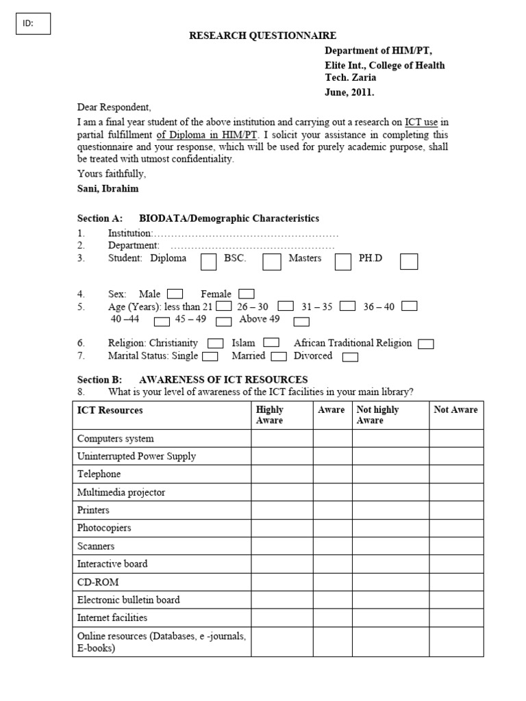 Project Questionnaire | PDF | Educational Technology | Multimedia