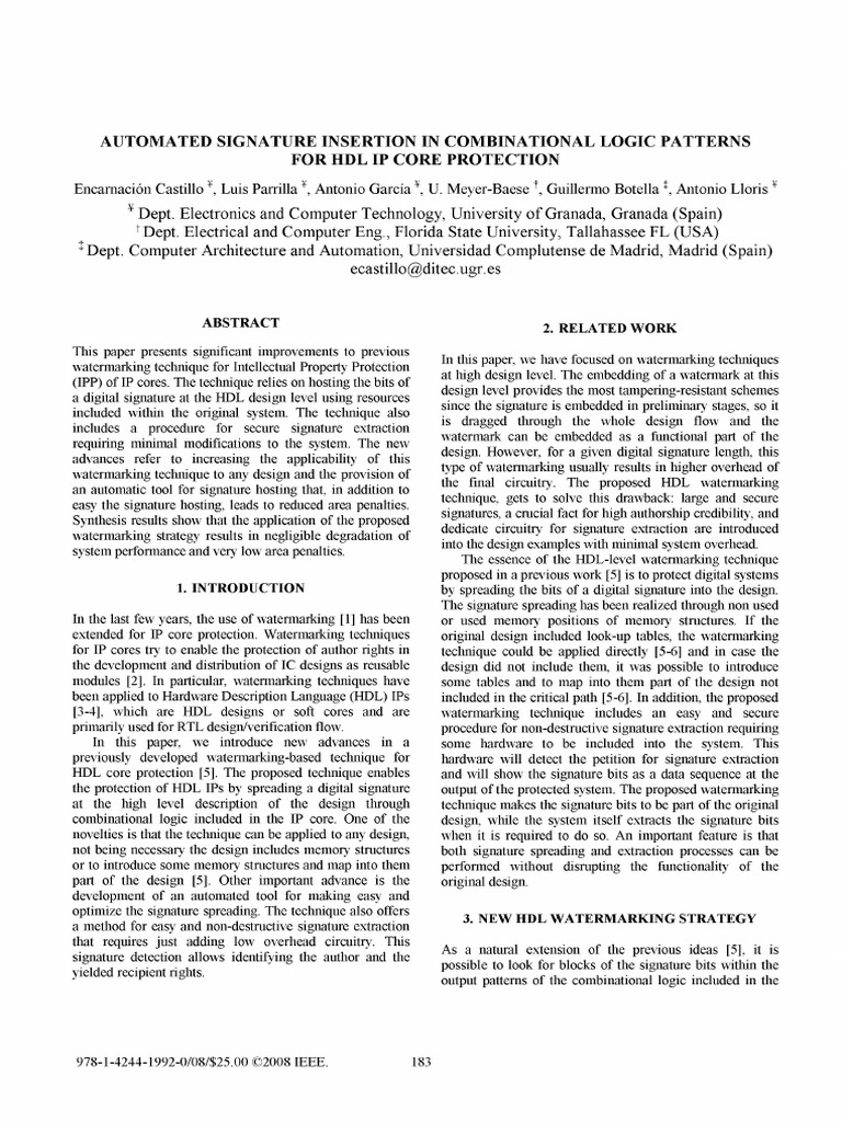 Castillo 2008 | PDF | Hardware Description Language | Logic Synthesis