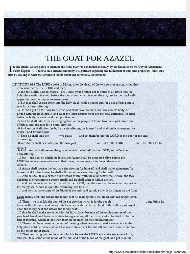 Dokumen - Tips The Goat For Azazel | PDF | Book Of Enoch | Religious ...