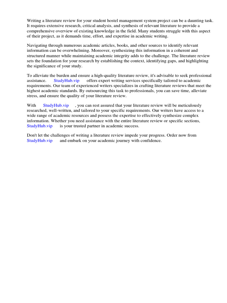 Literature Review Student Hostel Management System | PDF | Databases ... Literature Review Student Hostel Management System | PDF | Databases ...