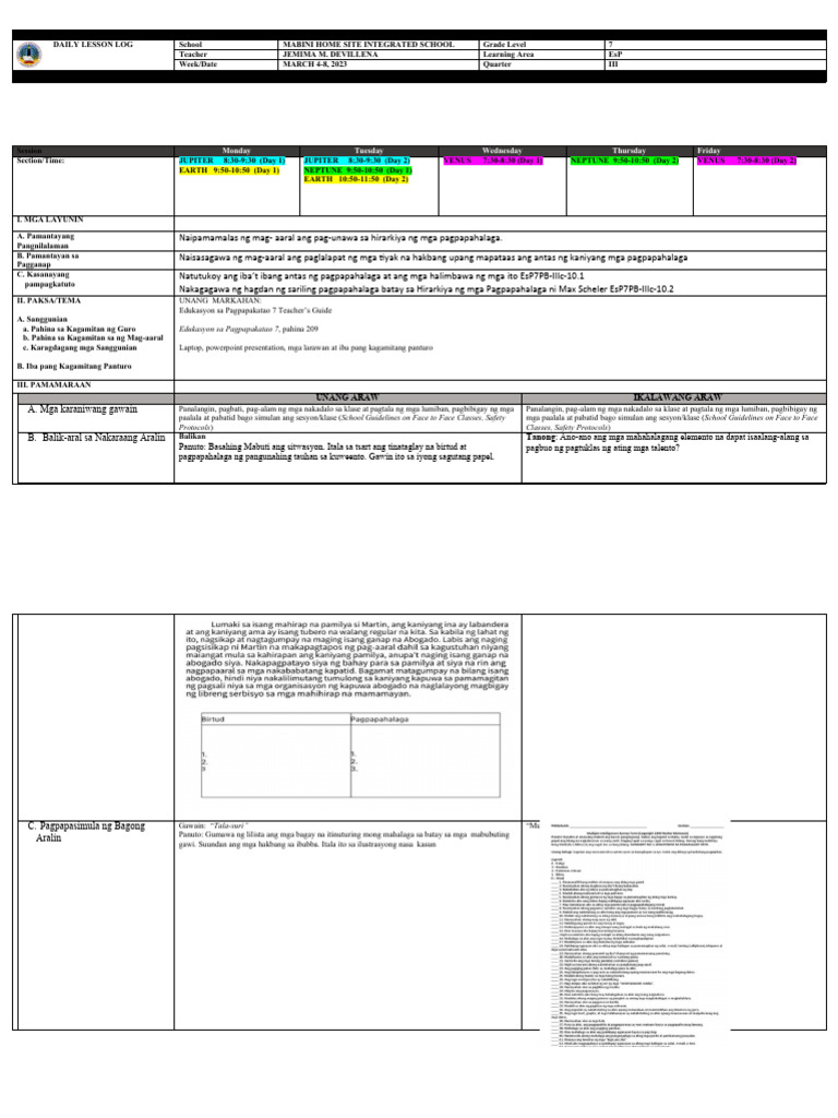 DLL-ESP7-Q3 Week 3 (AutoRecovered) | PDF