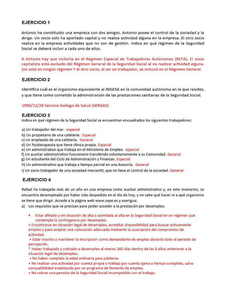 Ejercicio 1 | PDF | Jubilación | Documento de identidad