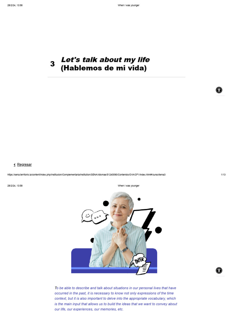 Hablemos de mi vida en el pasado | PDF | Lingüística