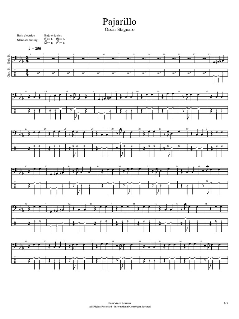 Pajarillo - Latin Bass Book | PDF