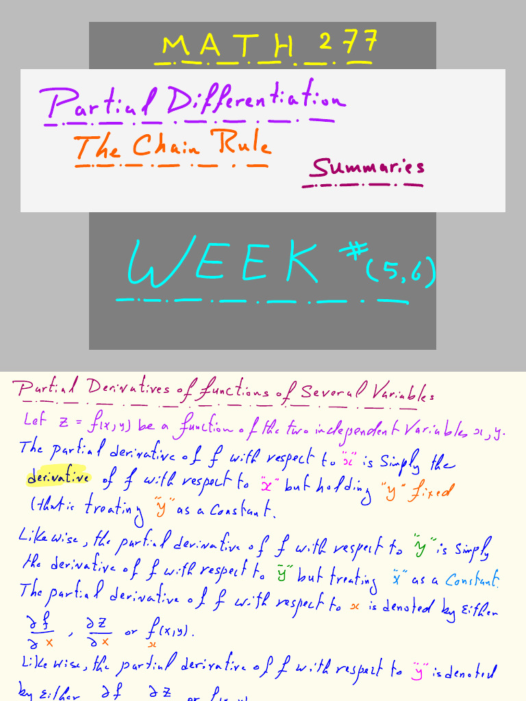 Partial DyDx & Chain Rule | PDF | Derivative | Mathematical Concepts