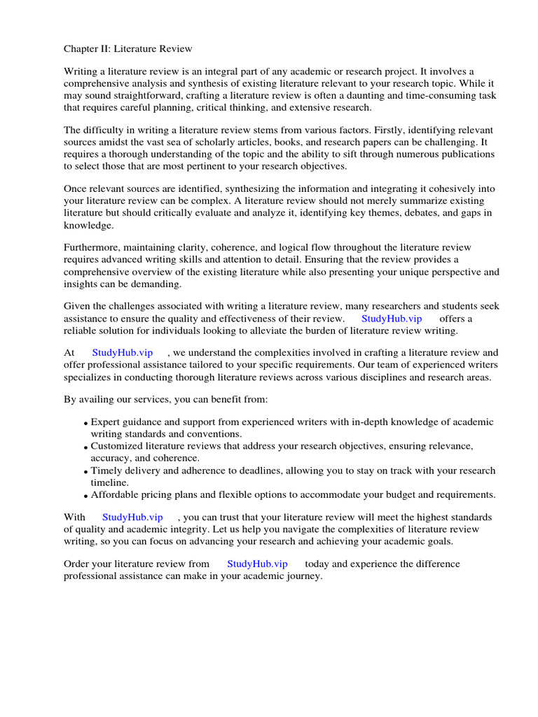 Chapter II Literature Review | PDF | Job Satisfaction | Literature Review