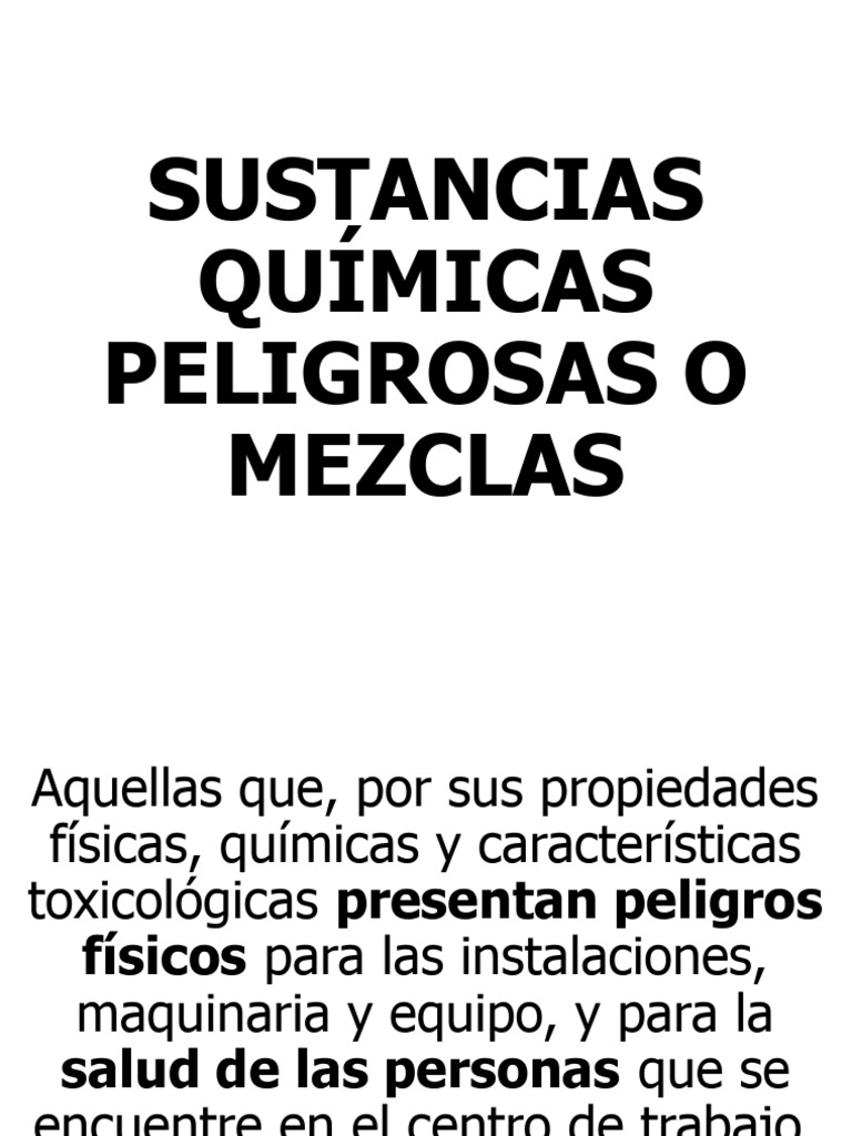 A) .-Manejo de Sustancias Quimicas v2 | PDF | Química