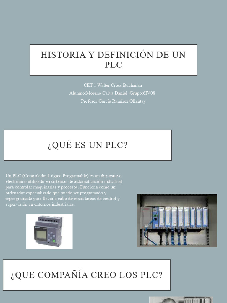 Historia y Definición de Un PLC | PDF | Controlador lógico programable ...