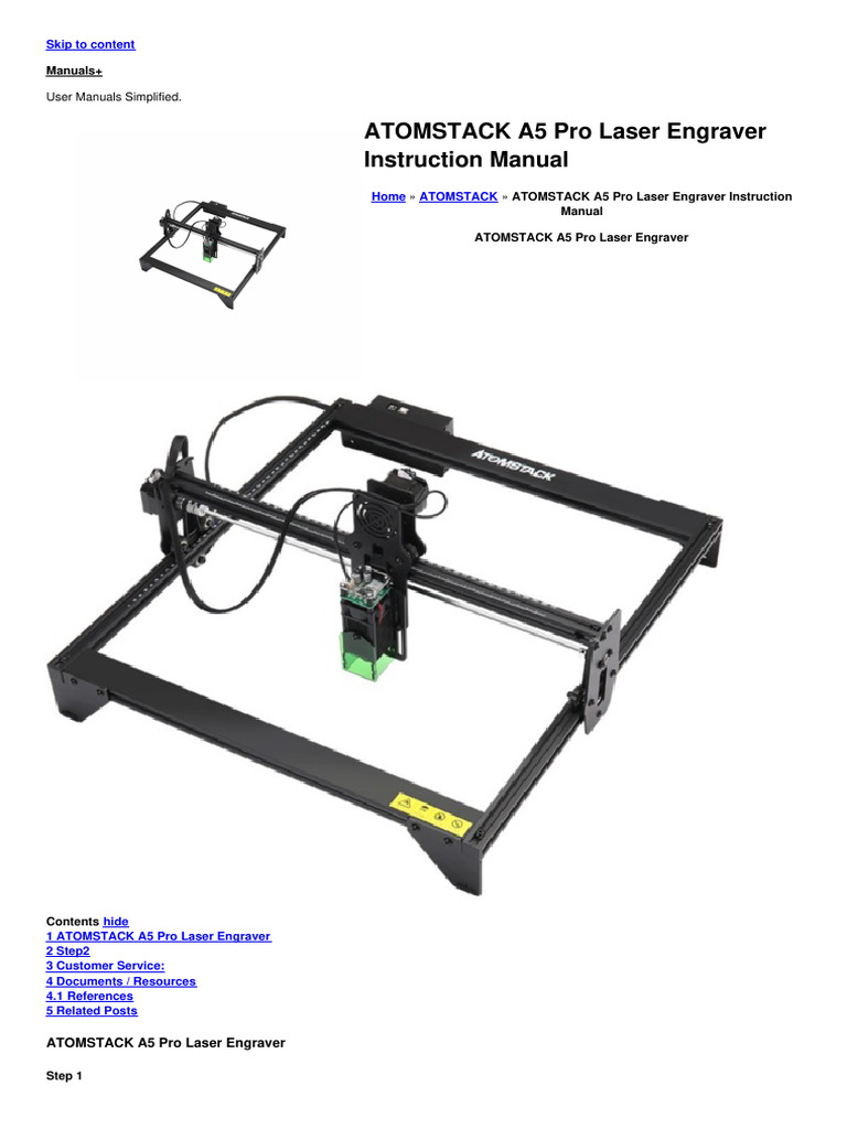 ATOMSTACK A5 Pro Engraver Manual | PDF