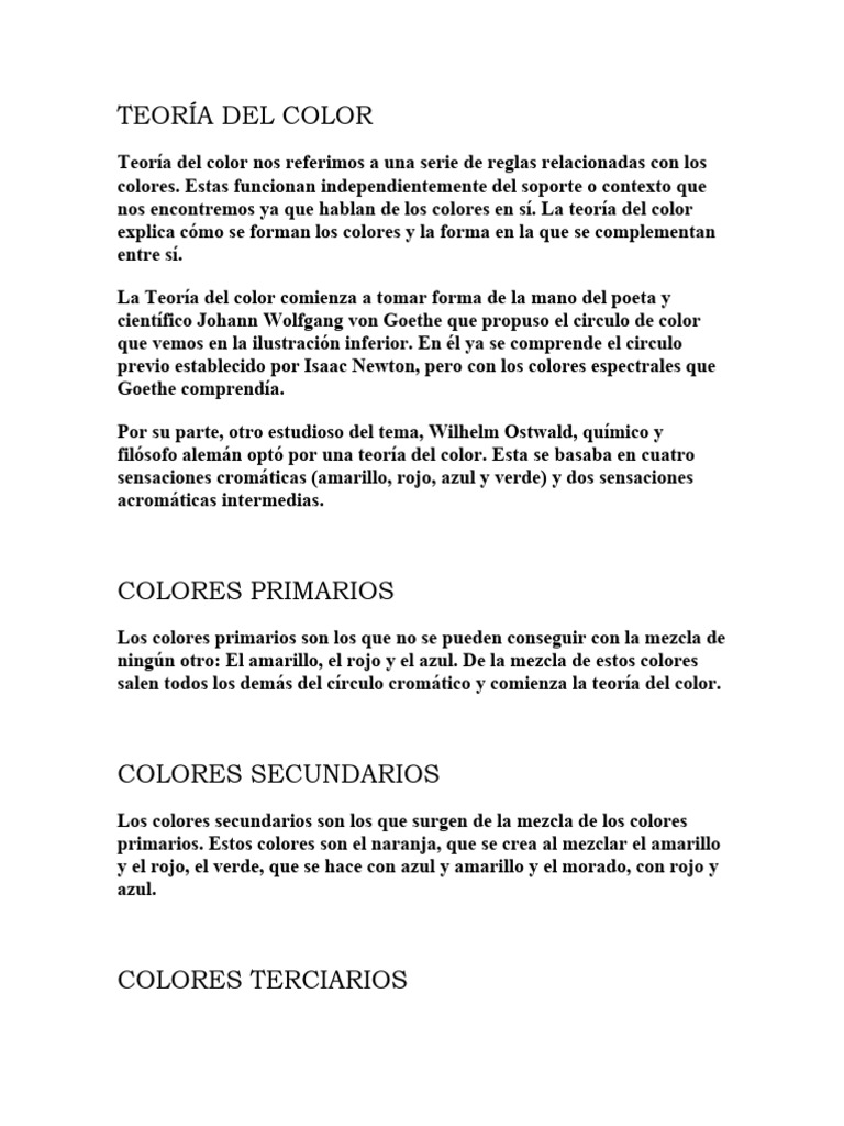 Teoría del Color y Combinación Cromática | PDF | Color | Amarillo