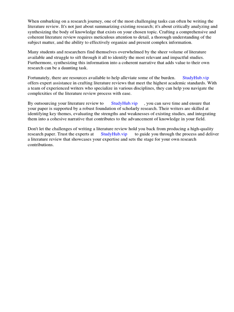 Review of Literature Sample in Research Paper | PDF | Essays | Academic ...