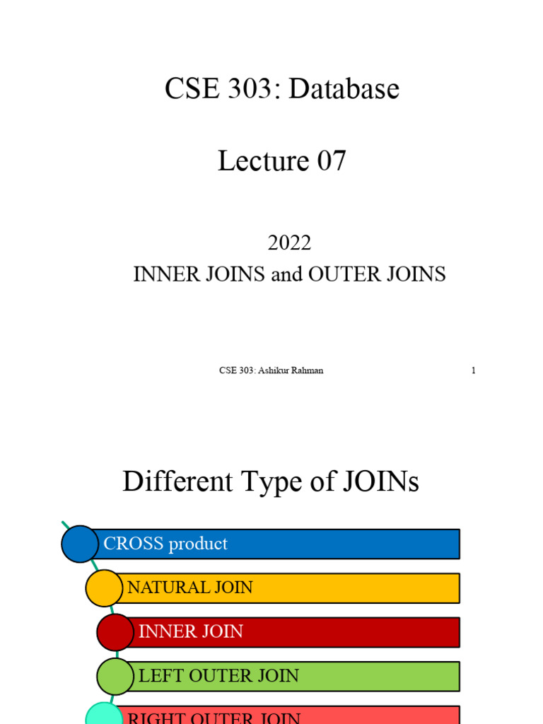 CSE 303 Lec 7 InnerOuterJoins | Download Free PDF | Personal Computers ...