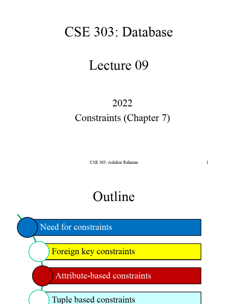 CSE 303 Lec 9 Constraints | PDF | Personal Computers | Laptop