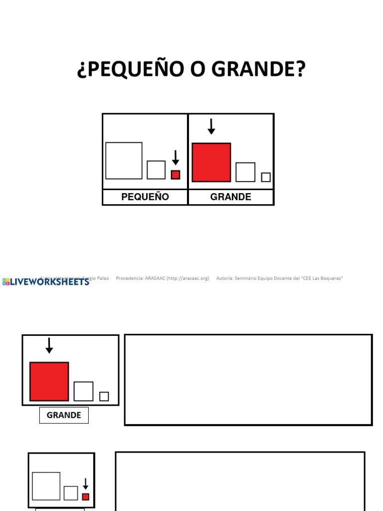 Pictogramas de Grande y Pequeño | PDF