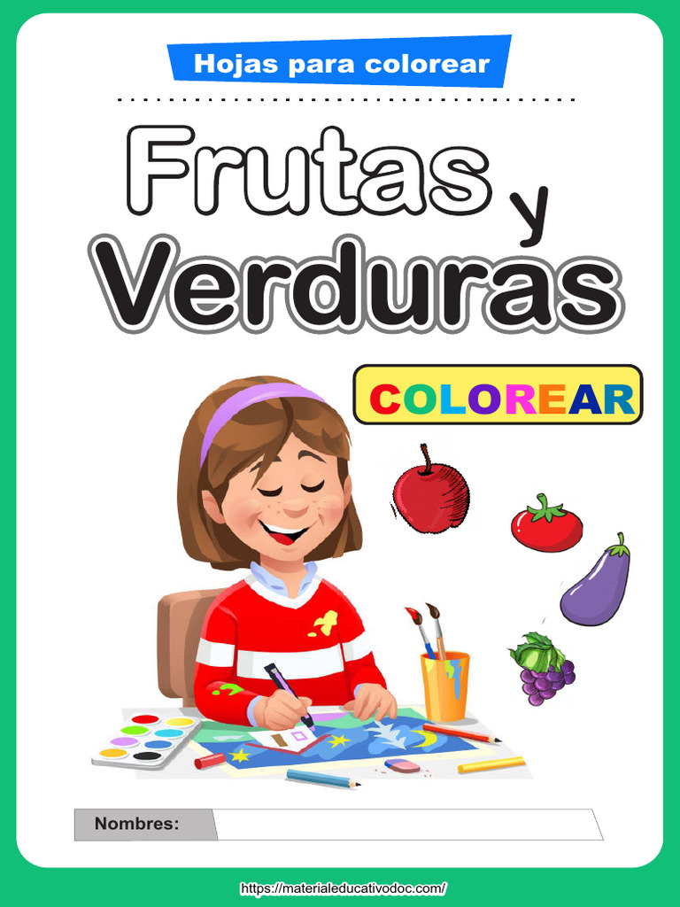 Frutas y Verduras Colorear | PDF