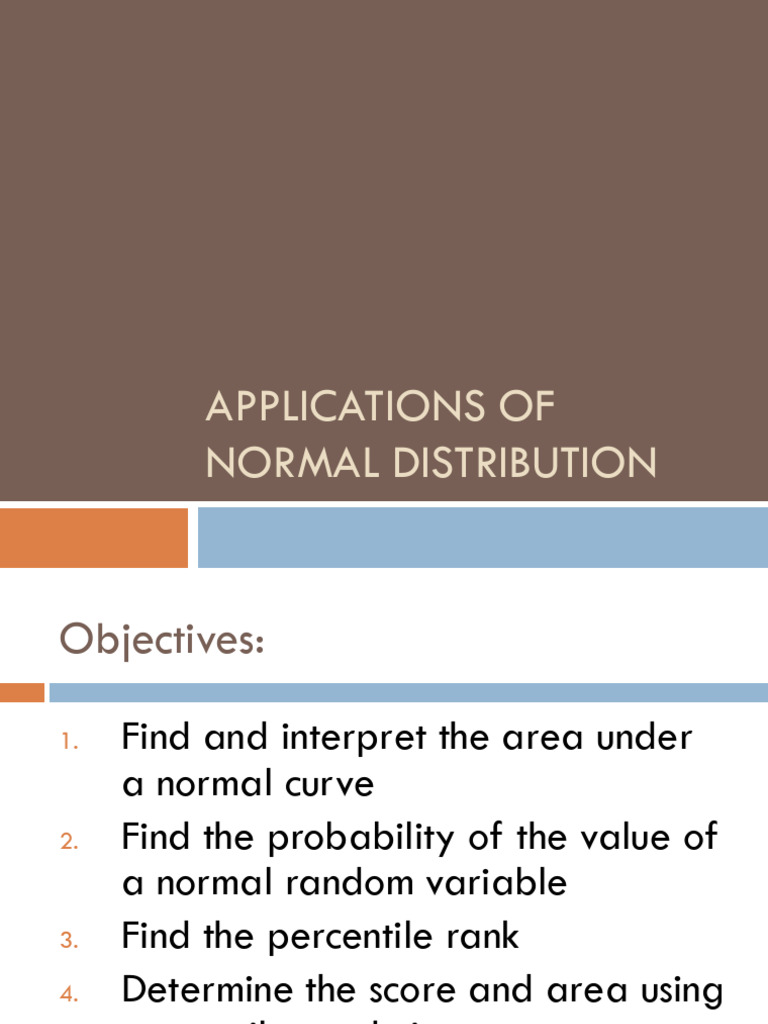 3-1 Application of Normal Curve | PDF | Normal Distribution | Percentile