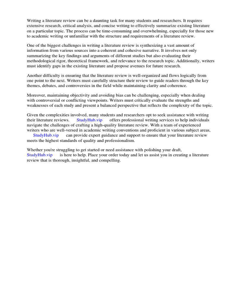 Short Literature Review Examples | PDF | Systematic Review | Literature ...
