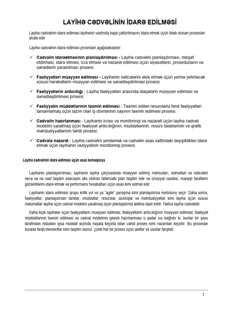 Lecture 6 - Shedule - AZE | PDF