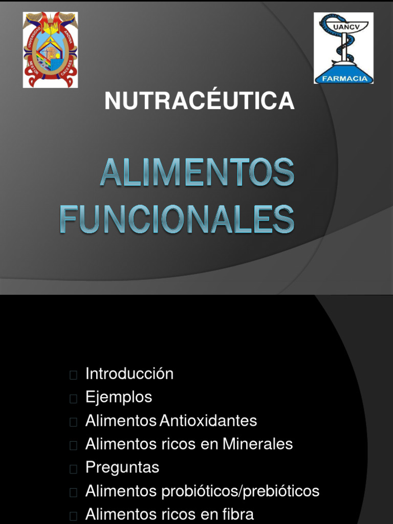 Alimentos Funcionales | PDF | Alimentos | Dieta