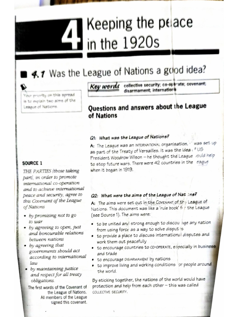 History: Keeping The Peace in The 1920s | PDF