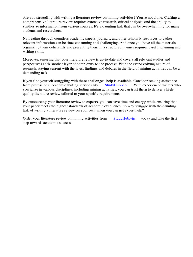 Literature Review On Mining Activities | PDF | Data Mining | World Wide Web Literature Review On Mining Activities | PDF | Data Mining | World Wide Web