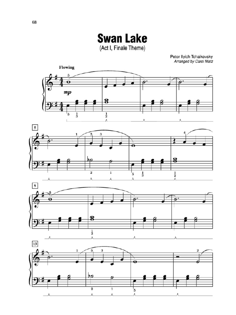 Swan Lake Piano Sheet Easy PDF | PDF