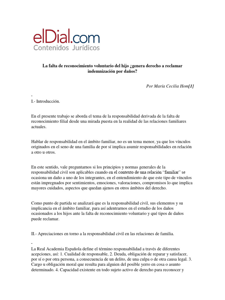 30 - Doctrina - Falta de Reconocimiento Voluntario | PDF | Daños y ... 30 - Doctrina - Falta de Reconocimiento Voluntario | PDF | Daños y ...