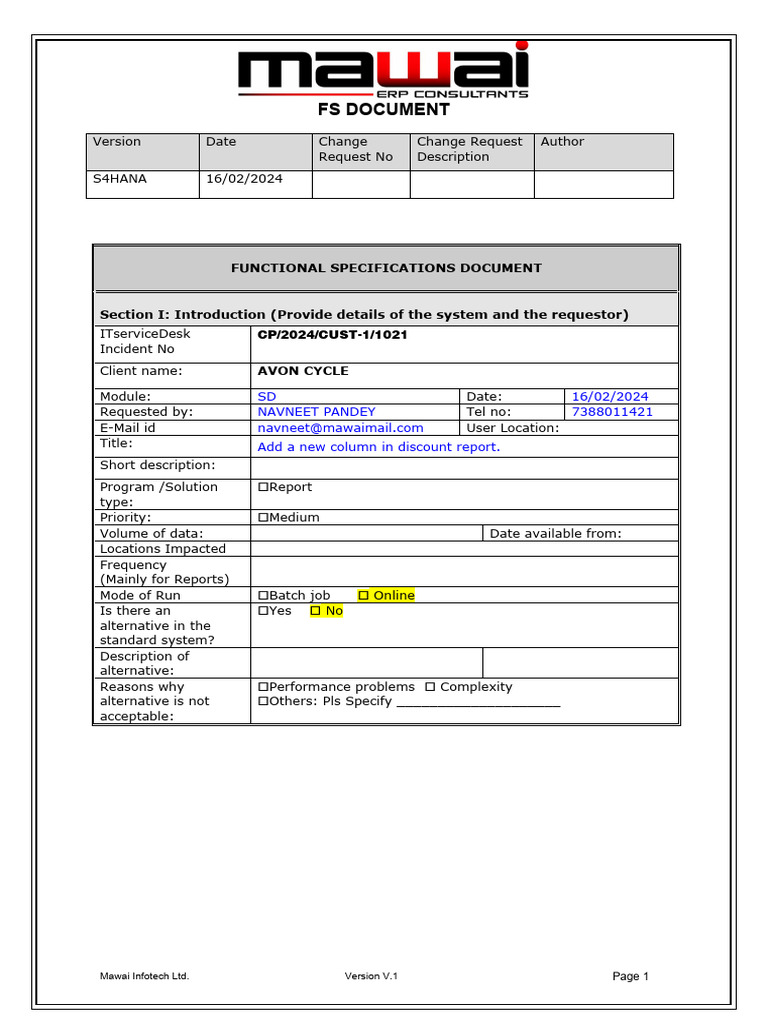 FS - Document - Format AVON Cycle | PDF