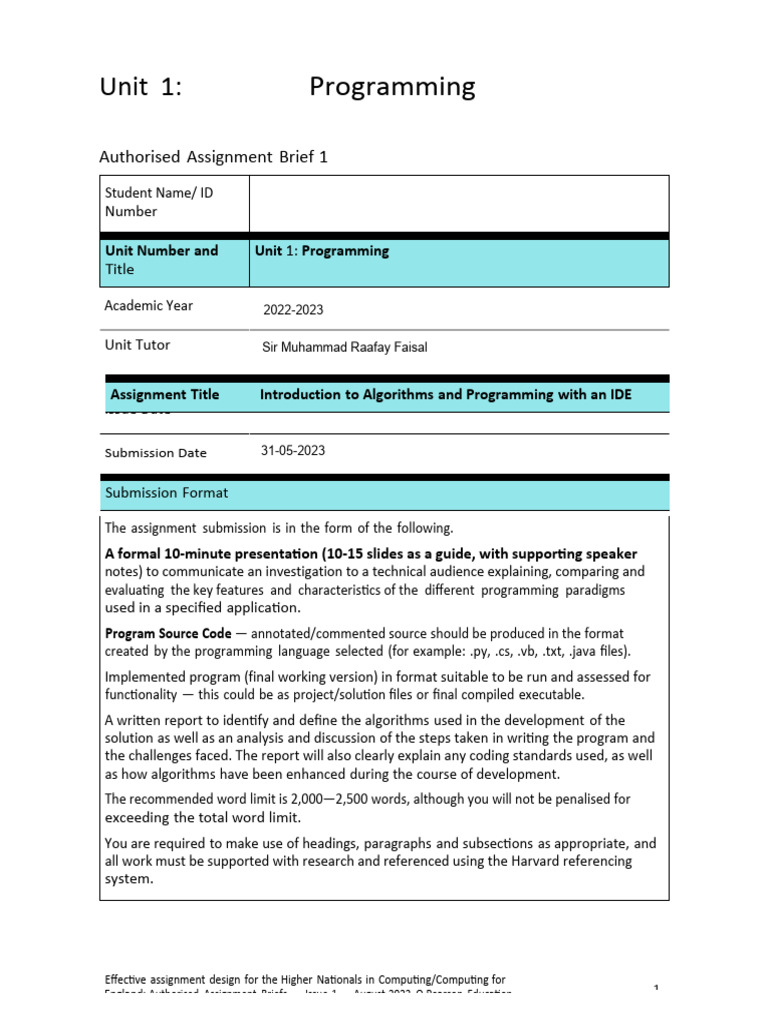 Unit 1 Programming Pdf Computer Programming Computer Program