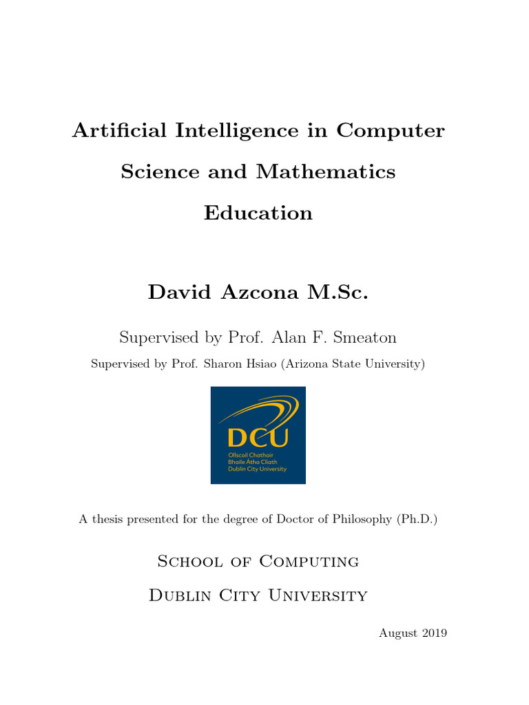 David Azcona PHD Thesis | PDF | Machine Learning | Artificial Intelligence