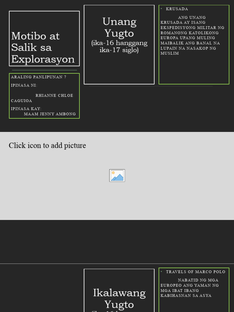 Motibo at Salik Sa Explorasyon | PDF