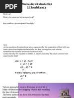 AQA Physics A-level: Free-Fall g Determination | PDF