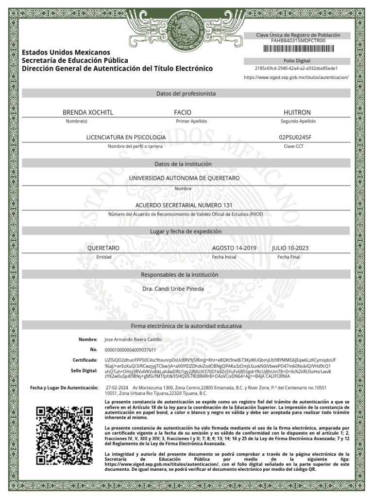 Titulo Certificado | PDF | Autenticación | Control de acceso
