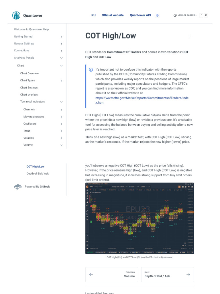 COT High_Low - Quantower | PDF | Speculation | Microeconomics