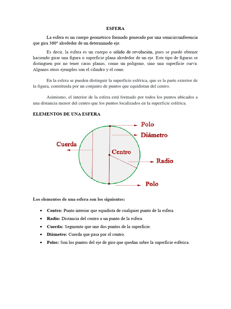 Clase Esfera | PDF | Esfera | Euclides
