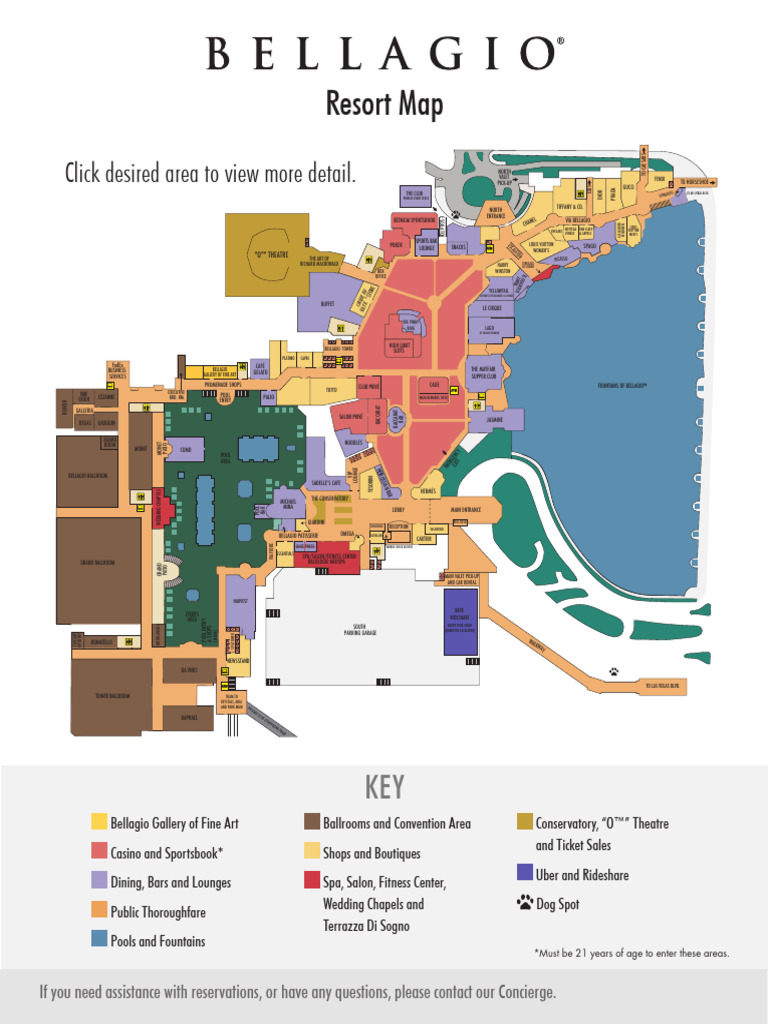 Bellagio Las Vegas Resort Map | PDF