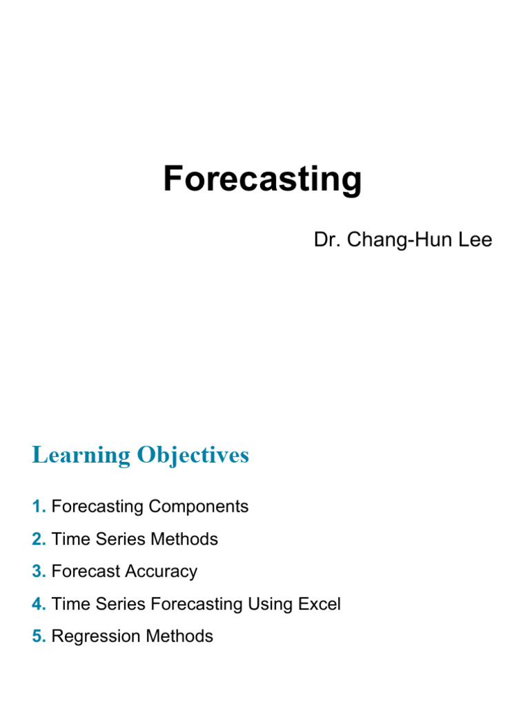 MS06 | PDF | Forecasting | Linear Regression