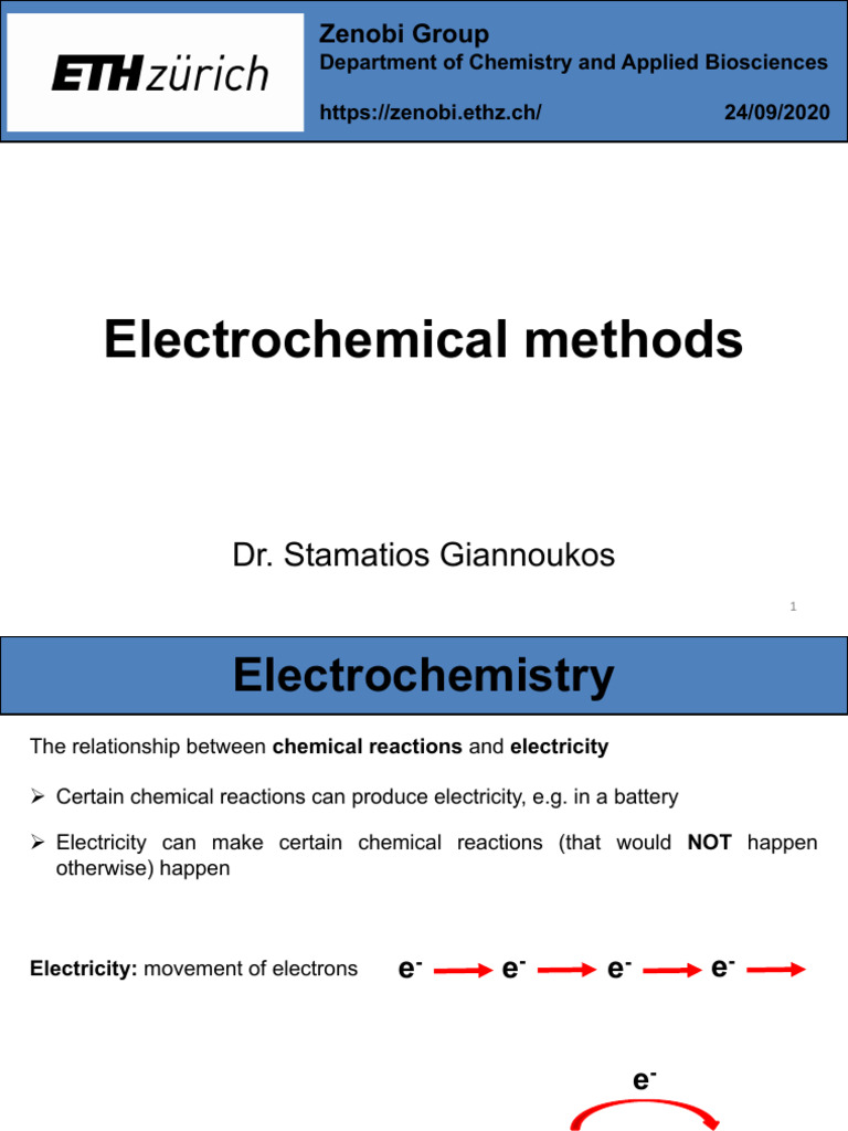 Electrochemical methods | PDF | Electrochemistry | Physical Sciences