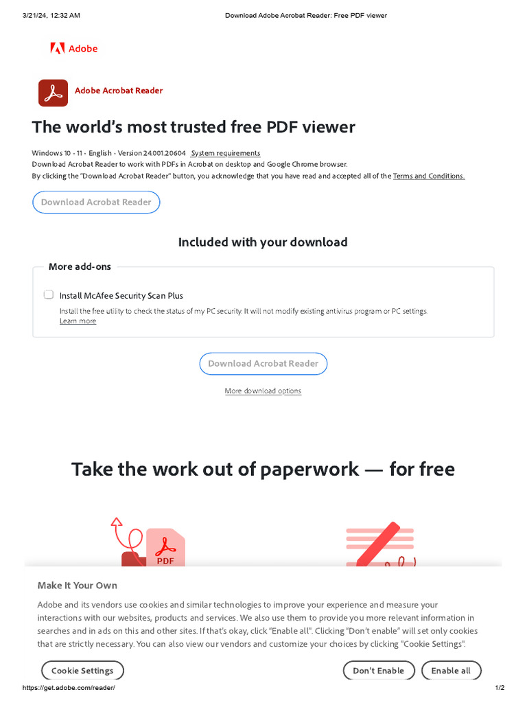 Adobe Acrobat Reader - Free PDF Viewer | PDF | Software | Computing